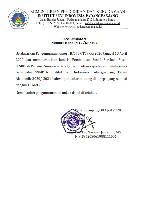 Perpanjangan Pendaftaran Ulang Bagi Calon Mahasiswa Baru yang Lulus ... Perpanjangan Pendaftaran Ulang Bagi Calon Mahasiswa Baru yang Lulus ...